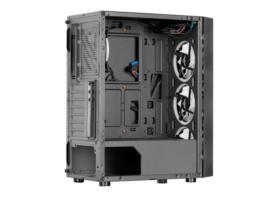 CASE MICRONICS KRIPTON S/ FUENTE 1 PANEL VIDRIO 3 FAN RGB FRONTAL -1 ...