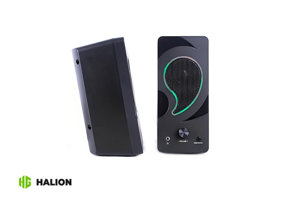 PARLANTE HALION GAMER 2.1, S334 AUDIO ESTÉREO, BOCINAS 2×2 PULGADAS, CON ILUMINACION LED RGB ...