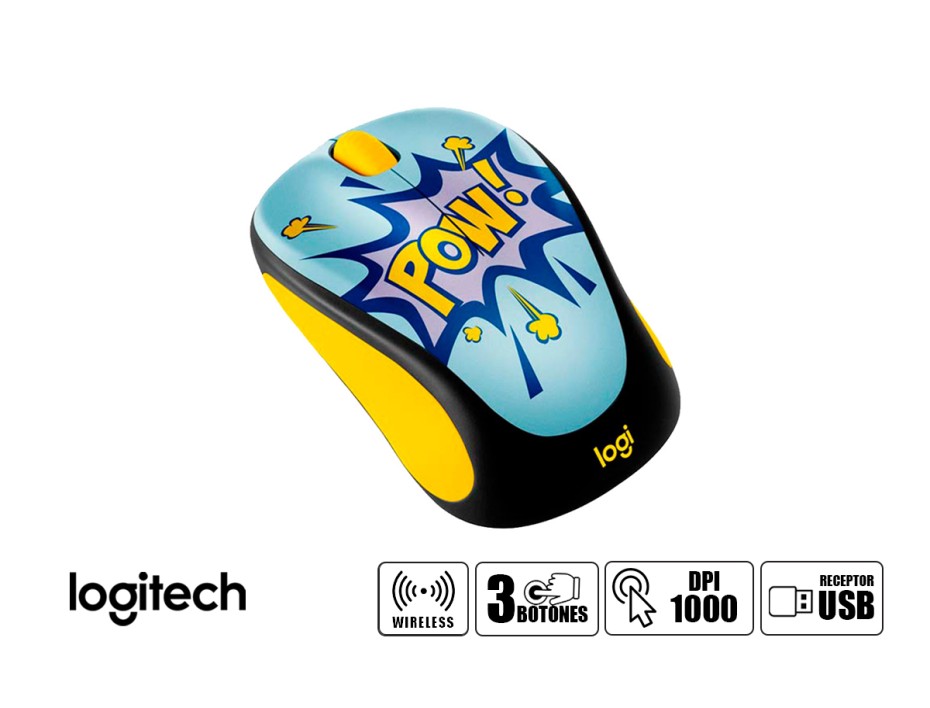 MOUSE INALAMBRICO LOGITECH M317C POW YELLOW, HASTA 1.000 DPI, CON ...