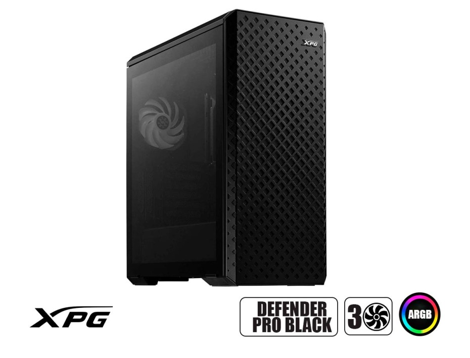 CASE XPG DEFENDER PRO BLACK SIN FUENTE, CON PANEL LATERAL DE VIDRIO ...