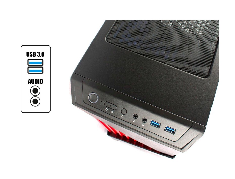 CASE GAMEMAX CONTAC COC TURBO SIN FUENTE, CON PANEL TRASERO DE VIDRIO ...