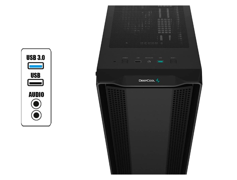 CASE DEEPCOOL MID TOWER CC560 ARGB, NEGRO (R-CC560-BKTAA4-G-1)