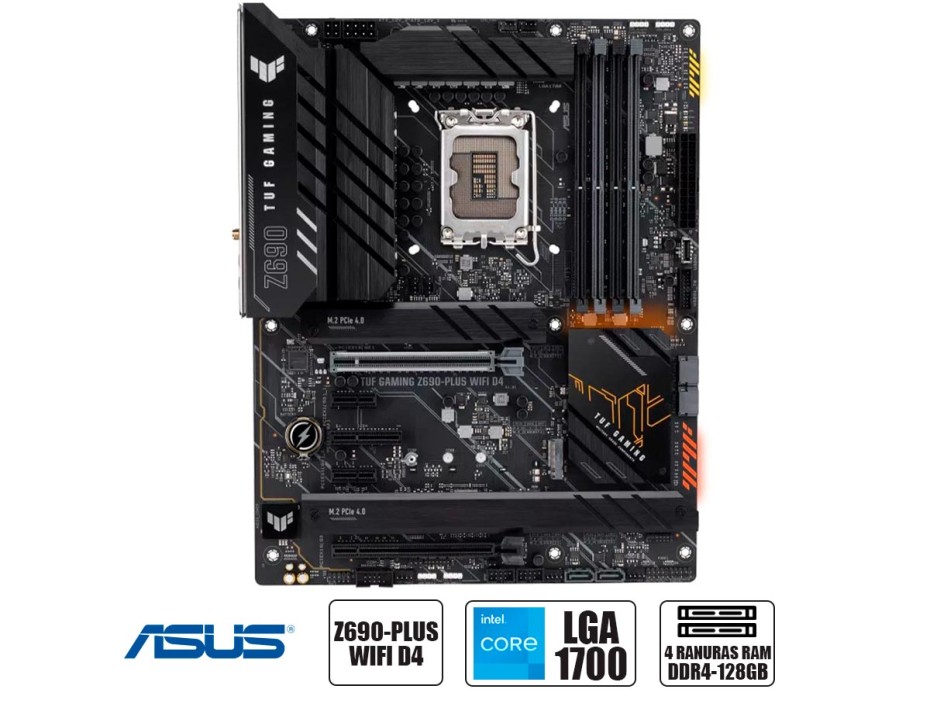 PLACA MADRE ASUS TUF GAMING Z690-PLUS WIFI D4 LGA 1700 | LED-RGB ...