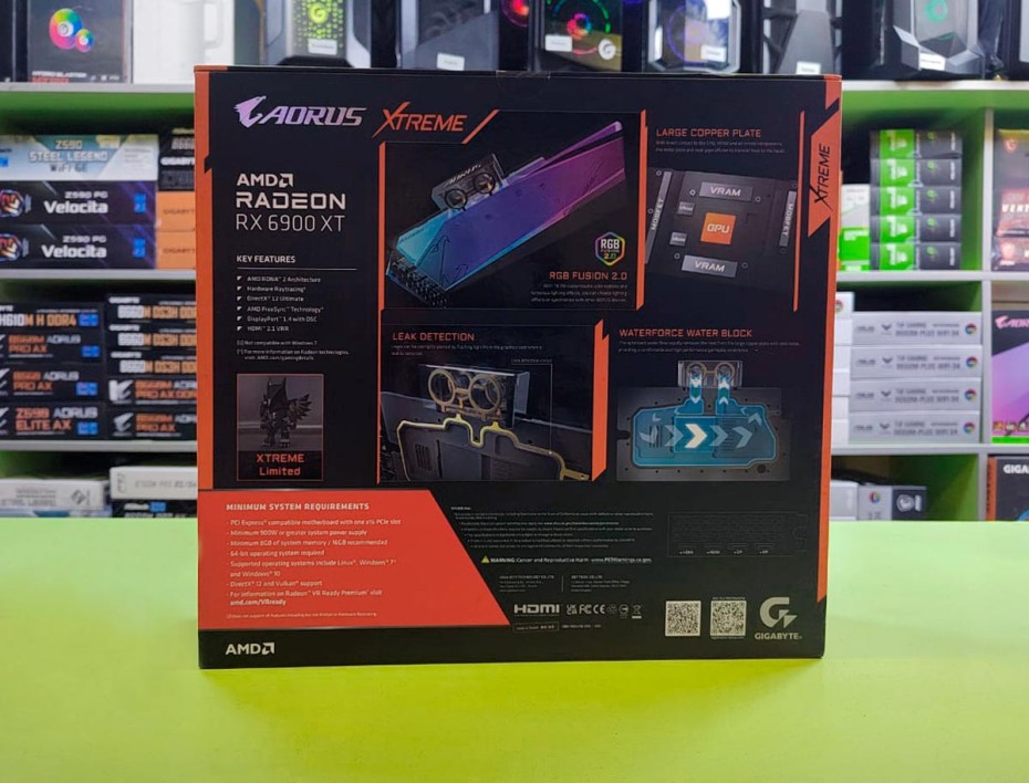 TARJETA DE VIDEO GIGABYTE RX 6900 XT XTREME WATERFORCE 16GB GDDR6 (GV ...