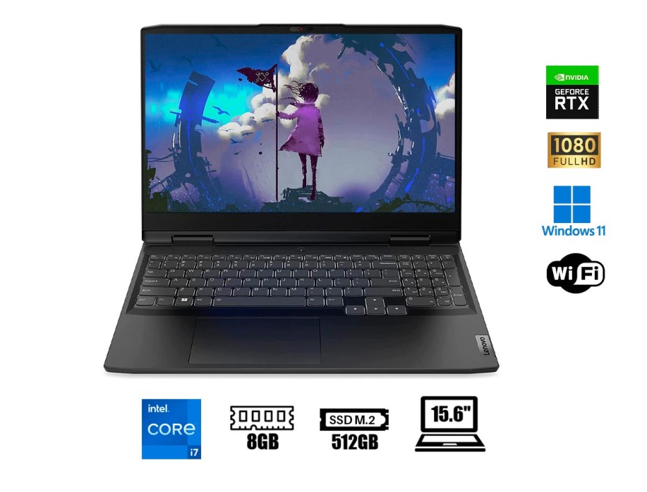 LAPTOP LENOVO CORE I7 12700H, IP G3 15IAH7, PANTALLA 15.6, RAM 8GB DDR4 ...