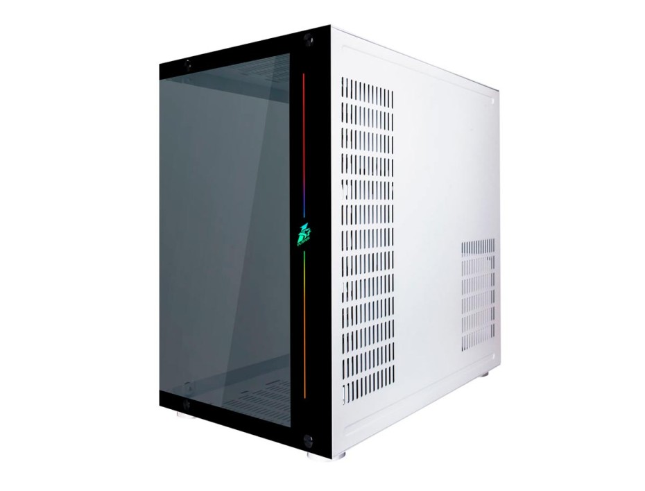 CASE 1STPLAYER STEAMPUNK SP8 S/ FUENTE | BLANCO | 2 PANEL VIDRIO LED ...