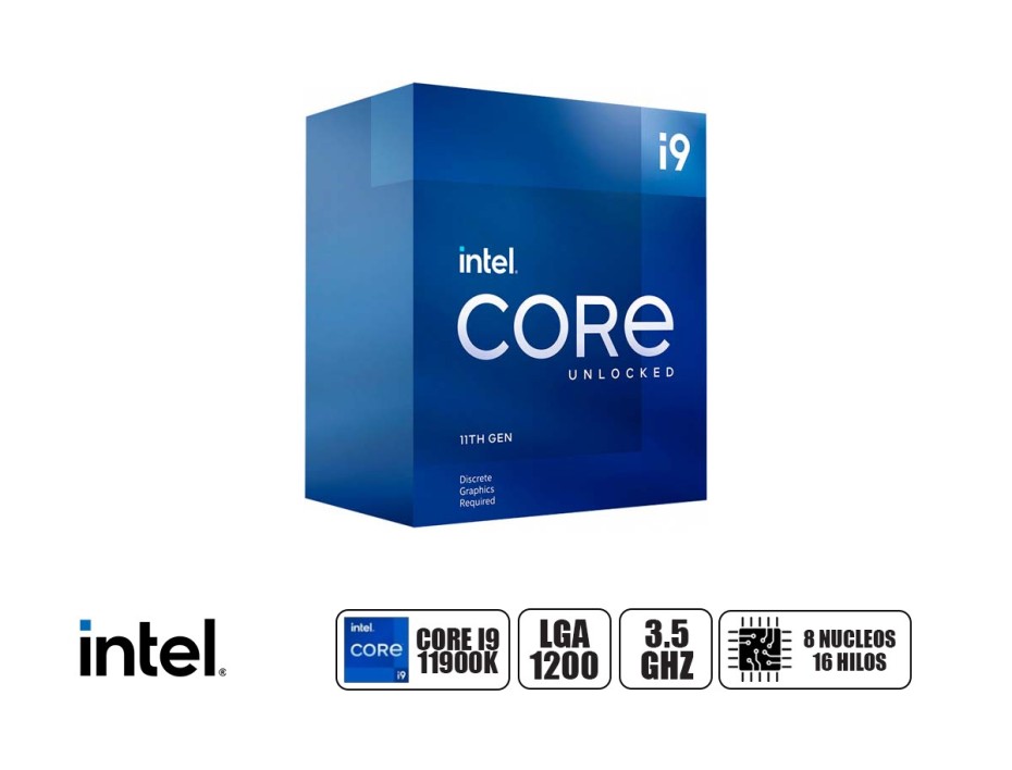 PROCESADOR INTEL CORE I9 11900K 3.5GHZ HASTA 5.0 GHZ 16MB (BX8070811900K) LGA 1200 | 8 NUCLEOS ...
