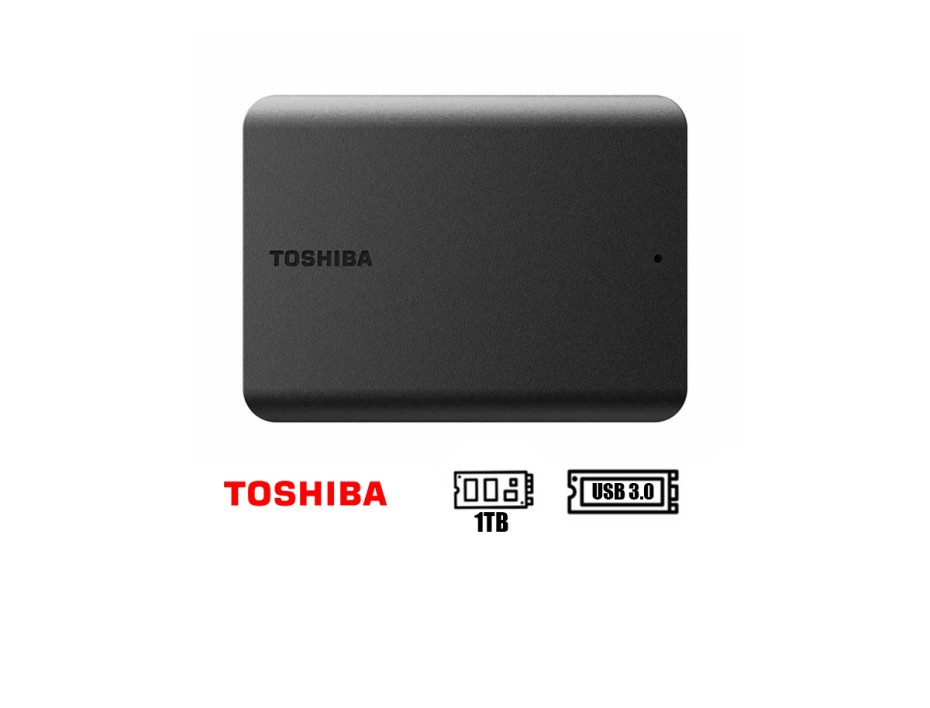 Disco Duro Externo Toshiba 1tb Canvio Basics (hdtb510xk3aa) Unidad De Almacenamiento Portable ...