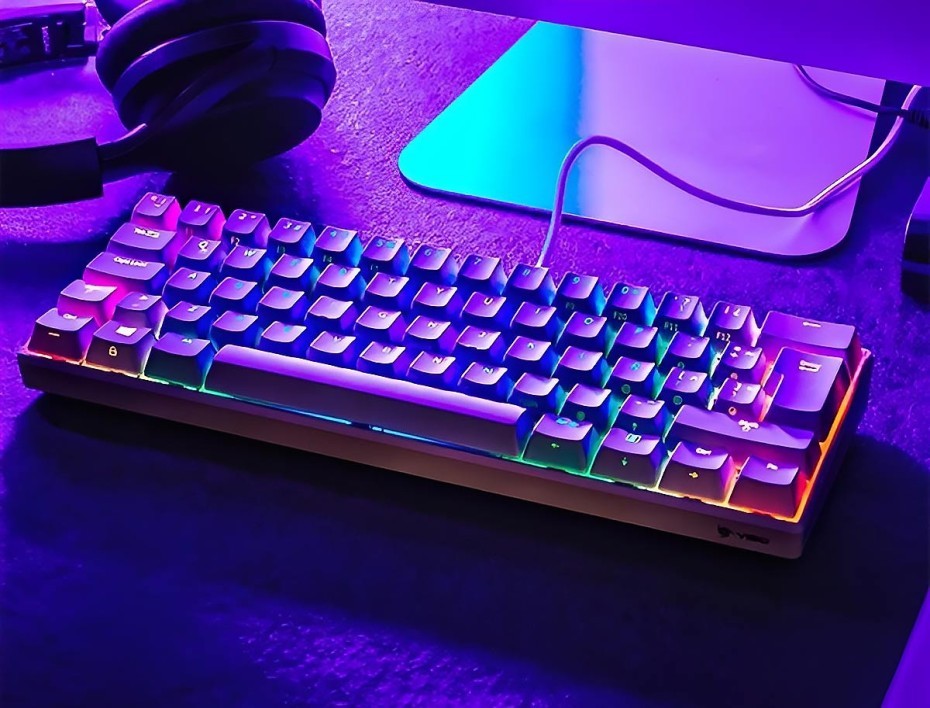 TECLADO VSG GAMING 60% MECANICO MINTAKA - BLANCO | SWITCH RED | LED-RGB ...