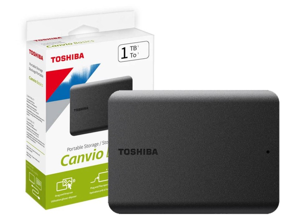 Disco Duro Externo Toshiba 1tb Canvio Basics (hdtb510xk3aa) Unidad De Almacenamiento Portable ...