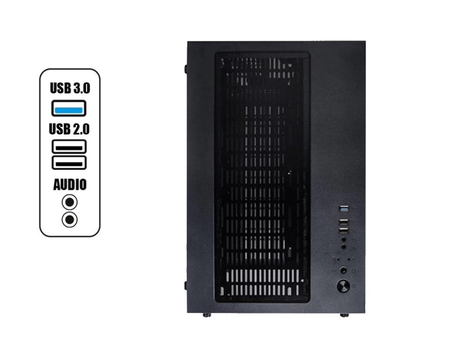 CASE 1STPLAYER STEAMPUNK SP8 S/ FUENTE | NEGRO | 2 PANEL VIDRIO LED ...