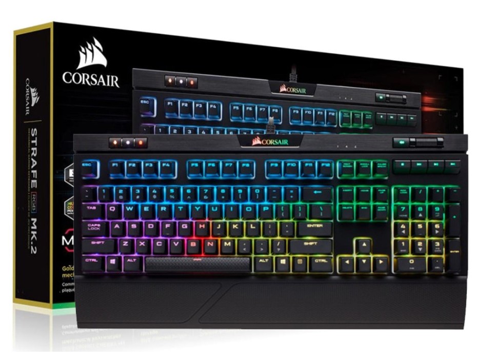 TECLADO CORSAIR GAMER MECANICO STRAFE MK.2, CON ILUMINACION RGB LED ...