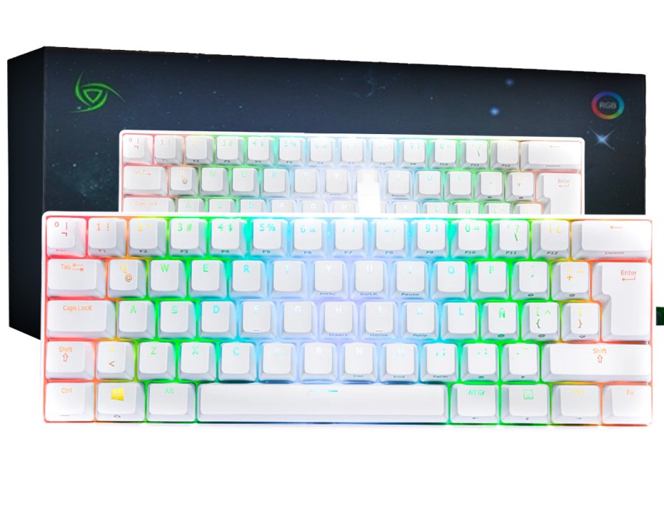 TECLADO VSG GAMING 60% MECANICO MINTAKA - BLANCO | SWITCH RED | LED-RGB ...
