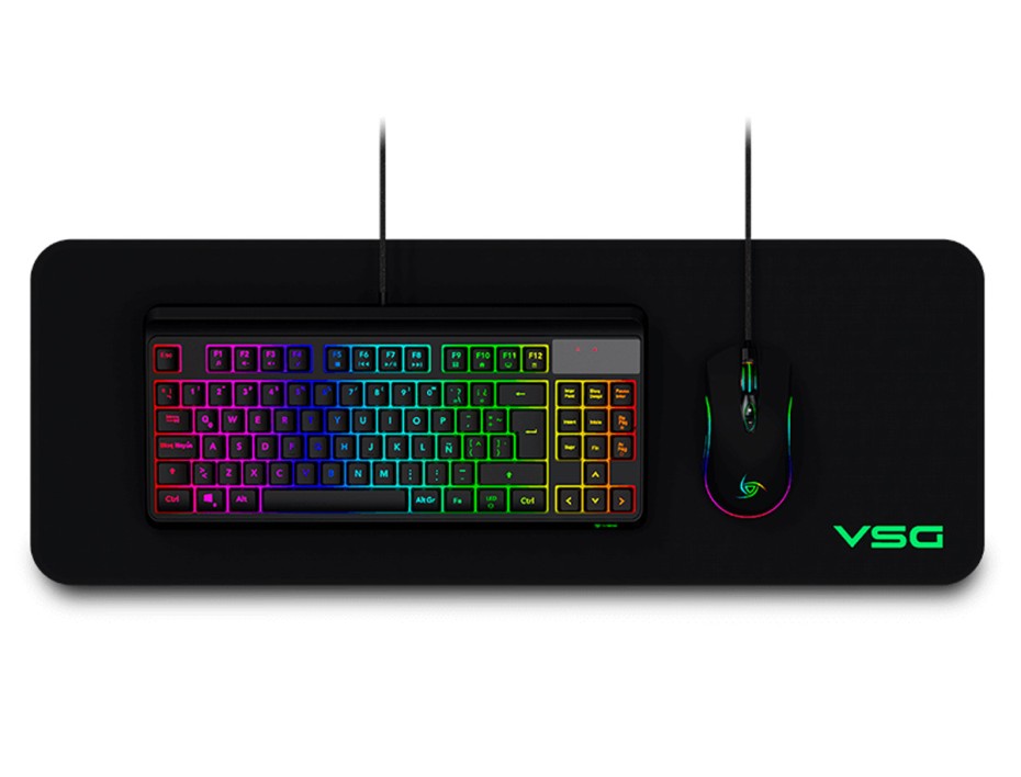 Combo 3 En Uno Vsg Gaming Pyxis Bundle (vg-bl099-blk) Teclado Led ...