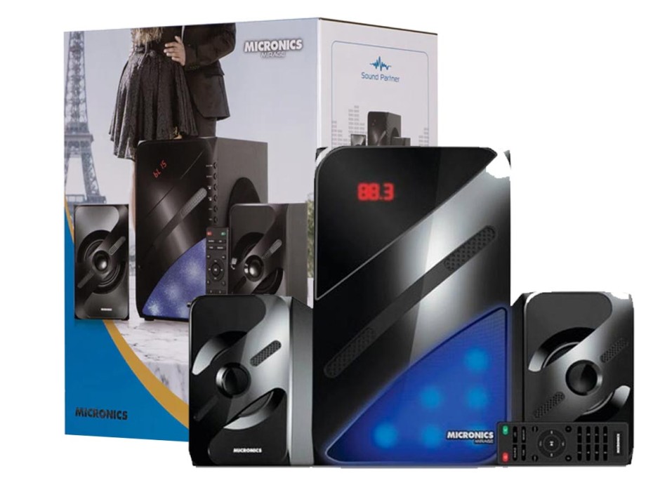 SUBWOOFER MICRONICS MIRAGE 80 WATTS | USB+SD+FM (MIC S7008BT)