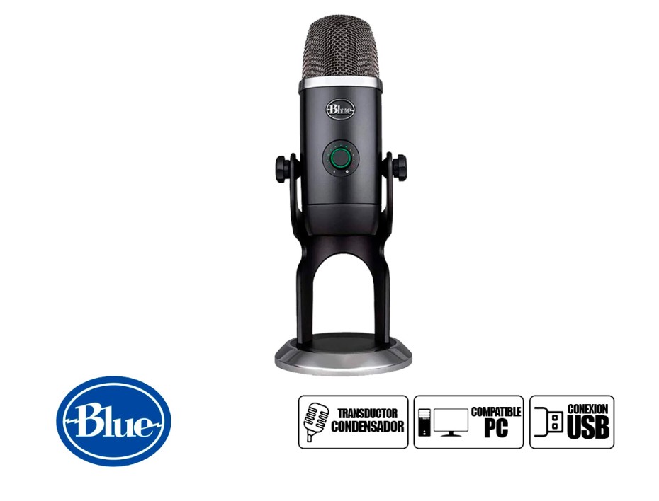 MICROFONO BLUE YETI X STREAMING CARDIOID, COLOR NEGRO, TIENE SALIDA DE ...