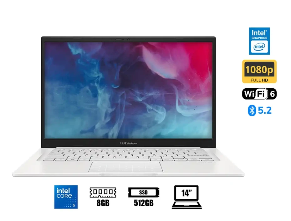 Laptop Asus Core 5-120u Vivobook F1404vap (f1404vap-qb51-wh) Pantalla 14", Ram 8gb, Ssd 512gb ...