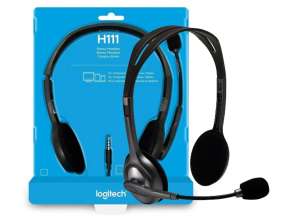 AURICULAR LOGITECH H-111, CON MICROFONO, CONEXION A CABLE, CONTROL DE ...
